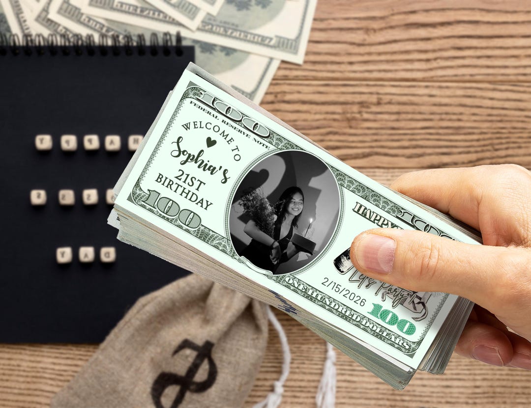 Your Face on Money/personalized 100 Dollar Bill Prints/birthday Money ...