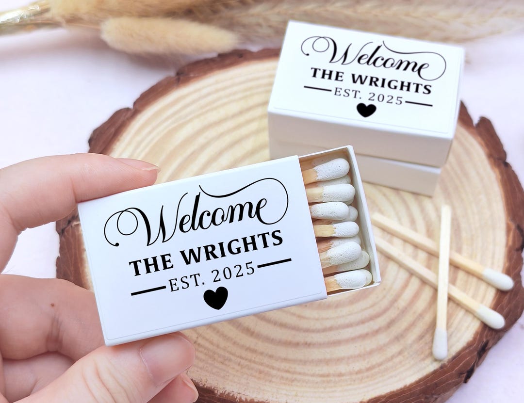 Personalized Welcome Matchbox for Housewarming Gifts/new Home Celebration Matchbook Art in Bulk ...