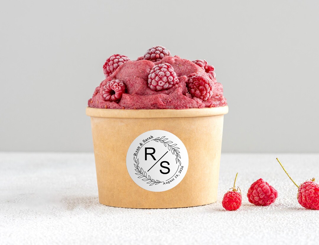 Custom Wedding Ice Cream Cups, Monogrammed Wedding Cups, Wedding ...