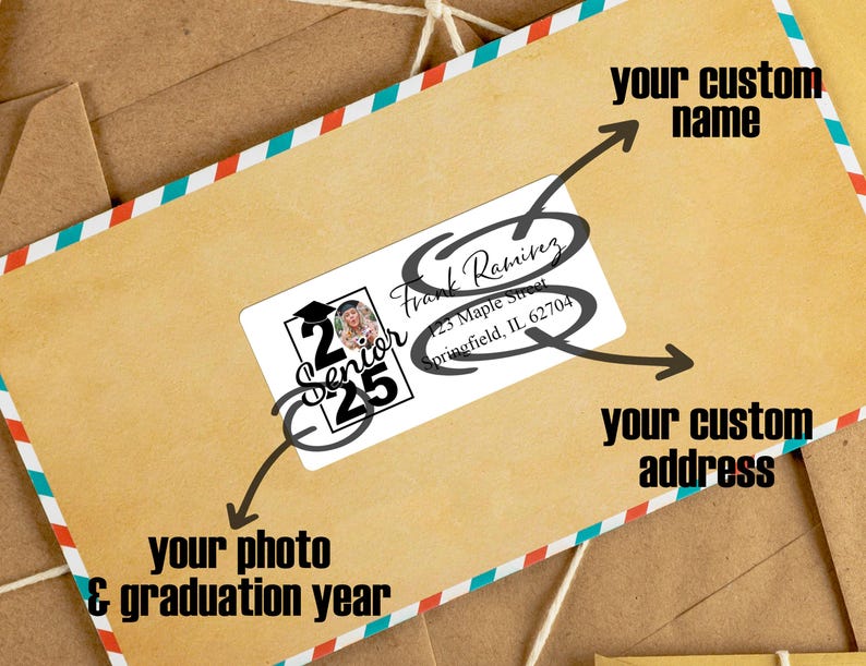 2025 Graduation Guest Address Labels/graduation Invitation Recipient ...