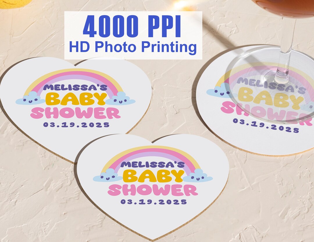 Custom Baby Shower Coasters/personalized Name Drink Coasters/baby ...