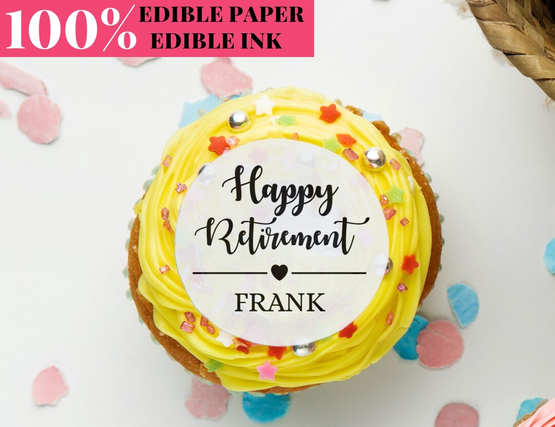 Personalized Retirement Cake Topper for Coworker Party/retired ...