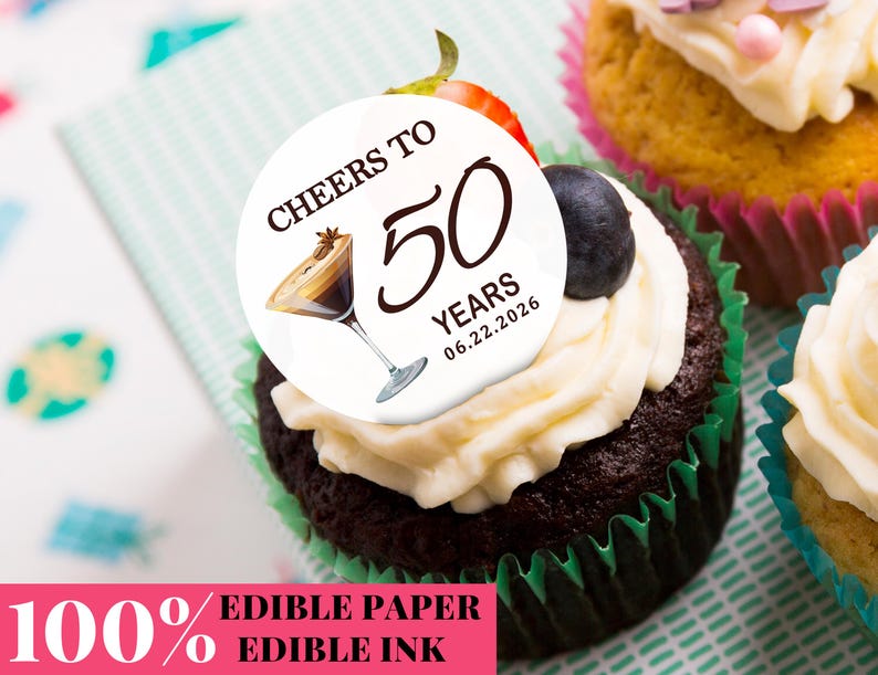 Edible Birthday Celebration Cupcake Toppers | Happy Birthday Custom ...