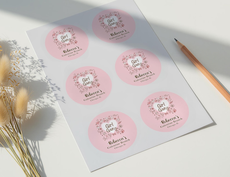 Custom Girl Gang Gift Labels, Valentine's Day Recovery Kit Labels ...