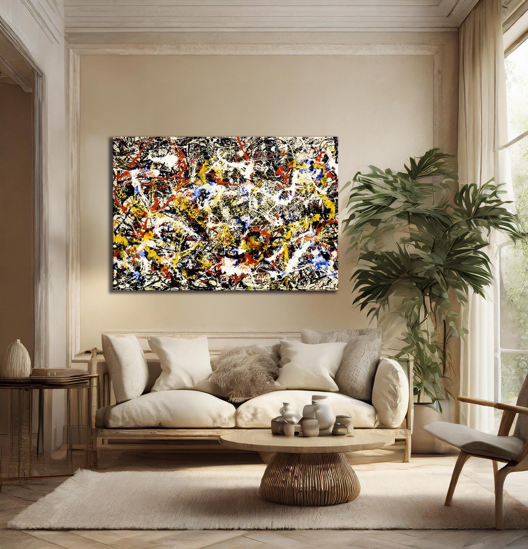 Jackson Pollock Canvas Print, Abstract Wall Art, Home and Living Room ...