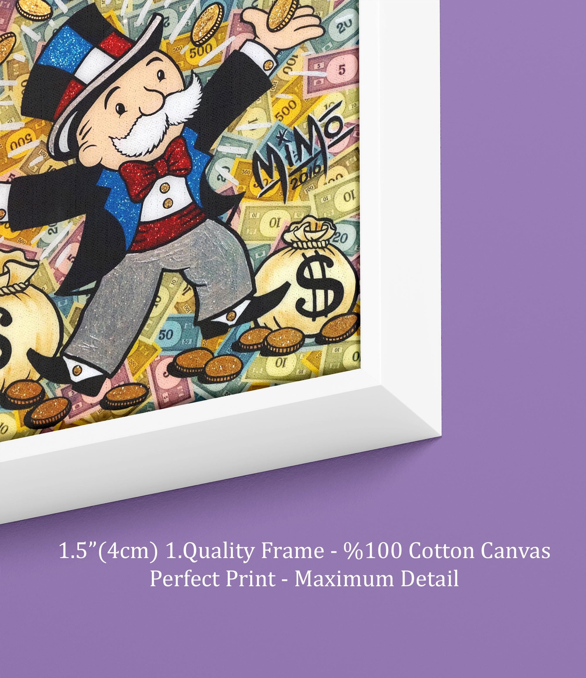 Luxury Monopoly Mimo Pop Art Canvas, Unique Wall Decor for Home, Ideal ...