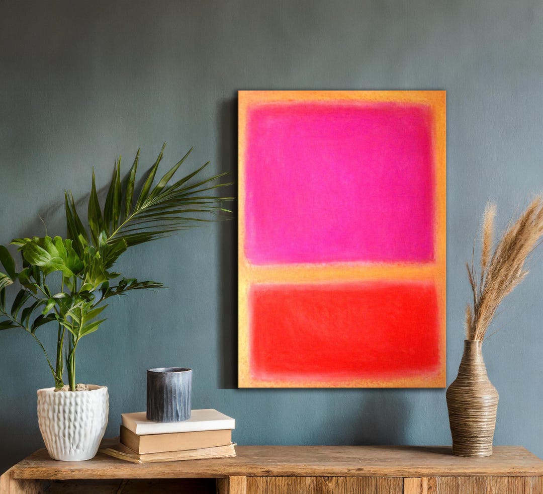 Mark Rothko Pink & Red Abstract Art, Expressionism Canvas Print, Modern ...