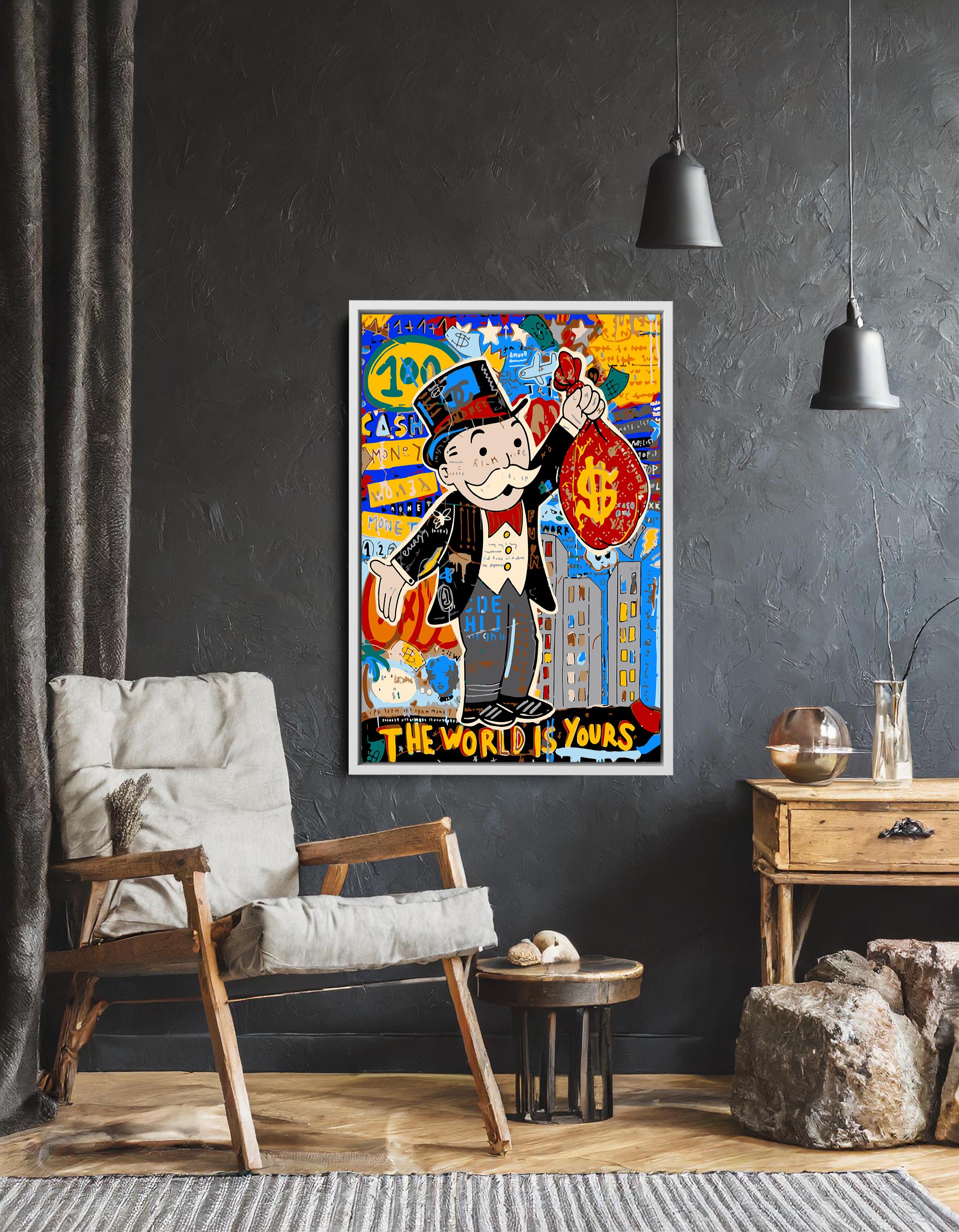 Monopoly Man Fashion Canvas Art | Unique Abstract Framed Print | Modern ...