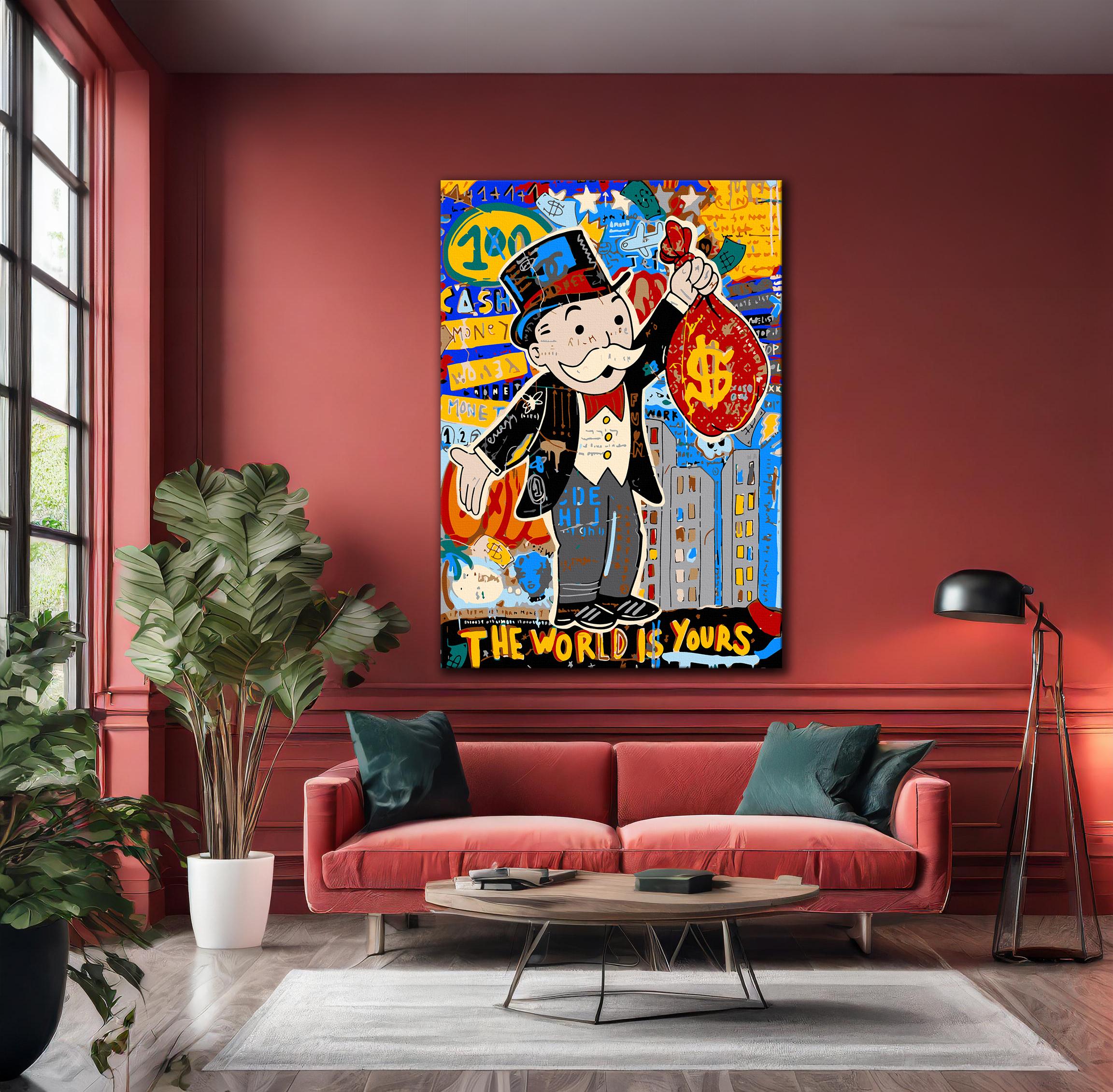 Monopoly Man Fashion Canvas Art | Unique Abstract Framed Print | Modern ...