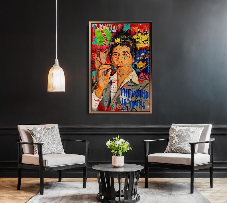 Banksy Al Pacino Canvas | Scarface Pop Art Graffiti | Unique Street Art ...
