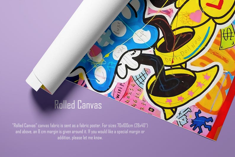 Banksy Mickey and Minnie Mouse Pop Art Canvas | Graffiti Wall Art ...