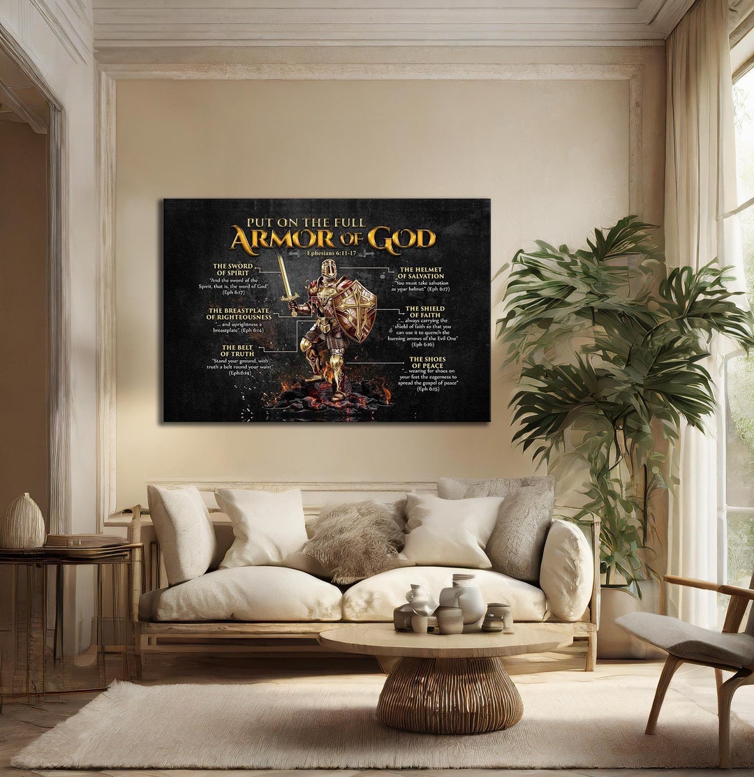 Put on the Full Armor of God" Canvas | Christian Wall Art | Warrior of ...