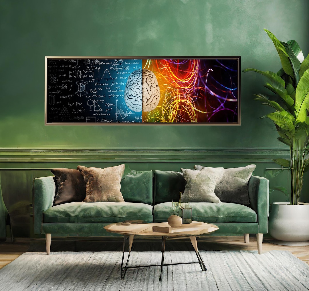 Logical Left Brain Vs Creative Right Brain Canvas Art | Abstract ...
