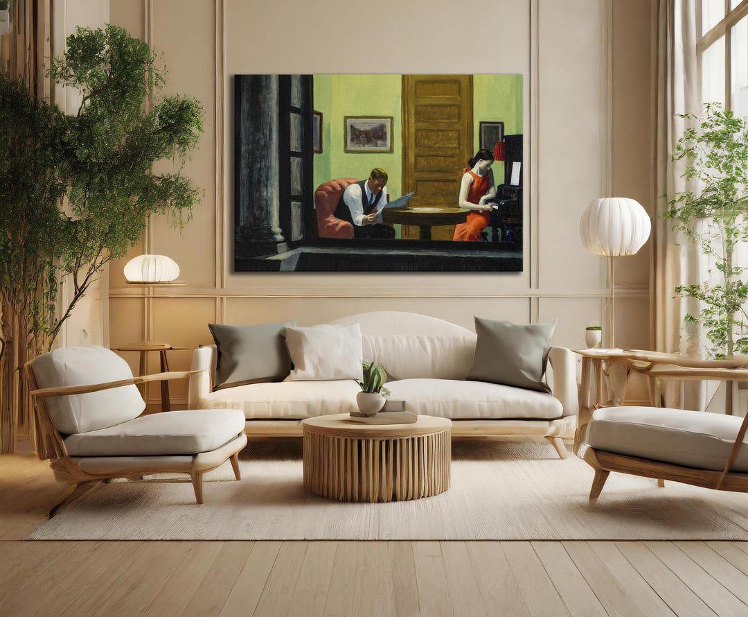 Edward Hopper Room in New York Print, Vintage Modern Art Canvas ...