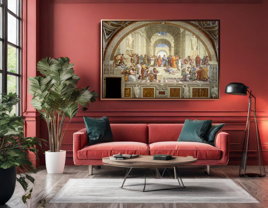 The School of Athens Canvas Wall Art, Raphael Renaissance Masterpiece ...