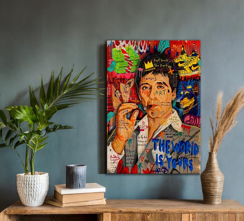 Banksy Al Pacino Canvas | Scarface Pop Art Graffiti | Unique Street Art ...
