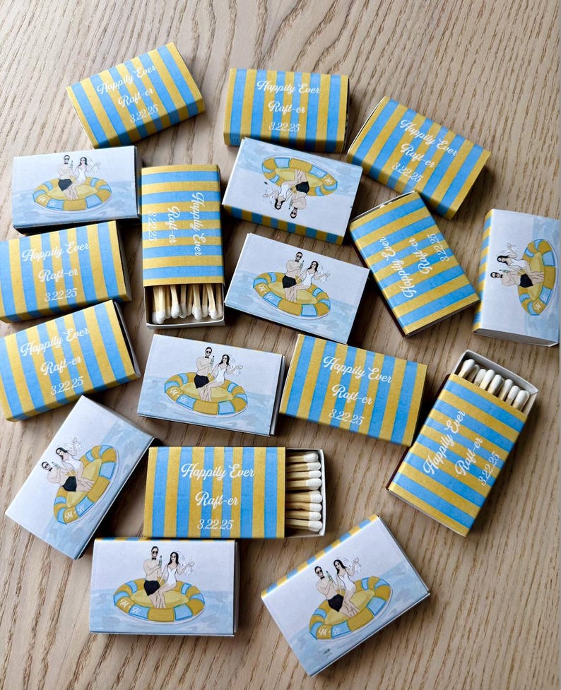 Custom Wedding Matchboxes/matchbooks for Guest, Handmade Custom Favors ...