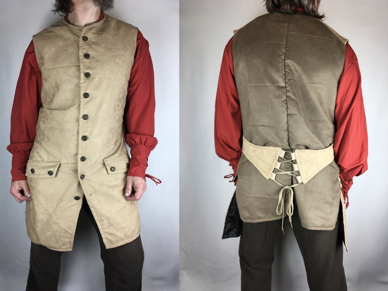 Traditional Long Pirate/squire Waistcoats - Etsy