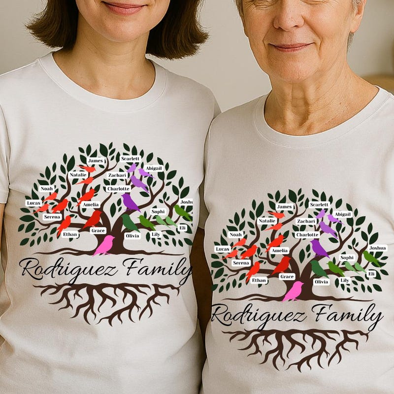 Family Tree T Shirt - Etsy