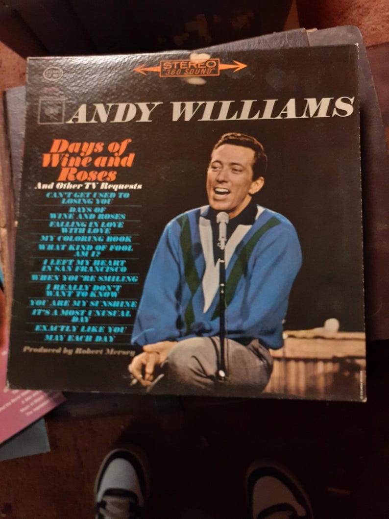 Andy Williams Days of Wine and Roses - Etsy