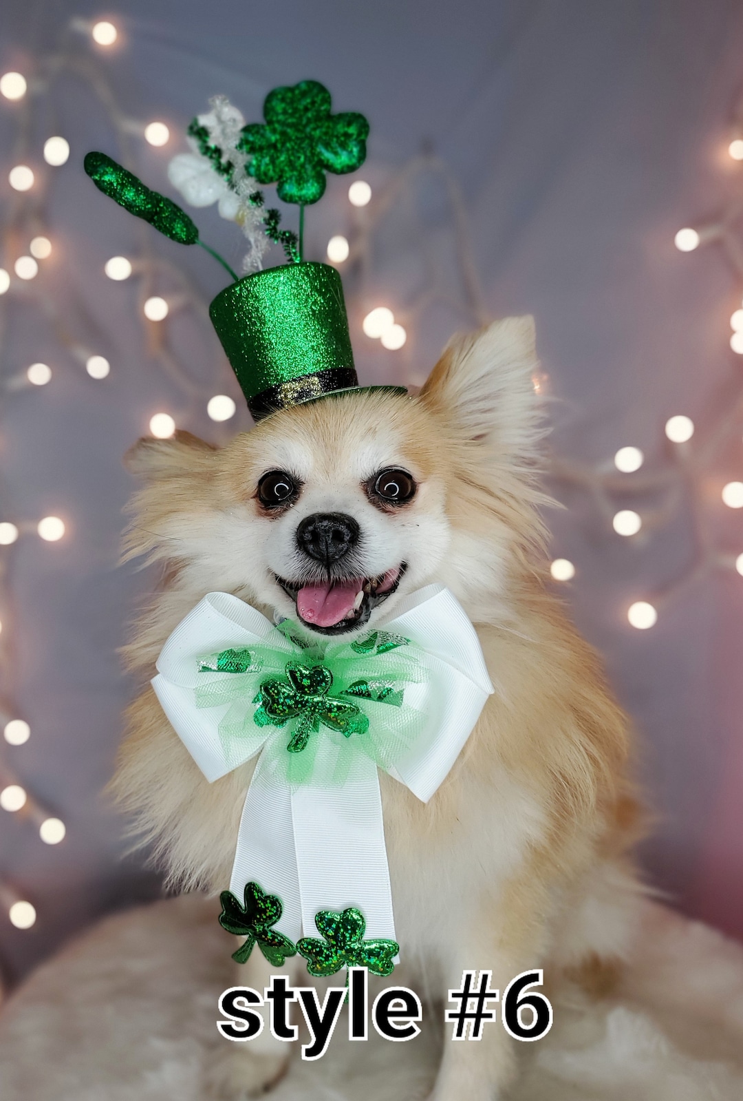 St. Patrick's Day Pet Hat: Lucky Green Top Hat, XS-M Dogs - Etsy