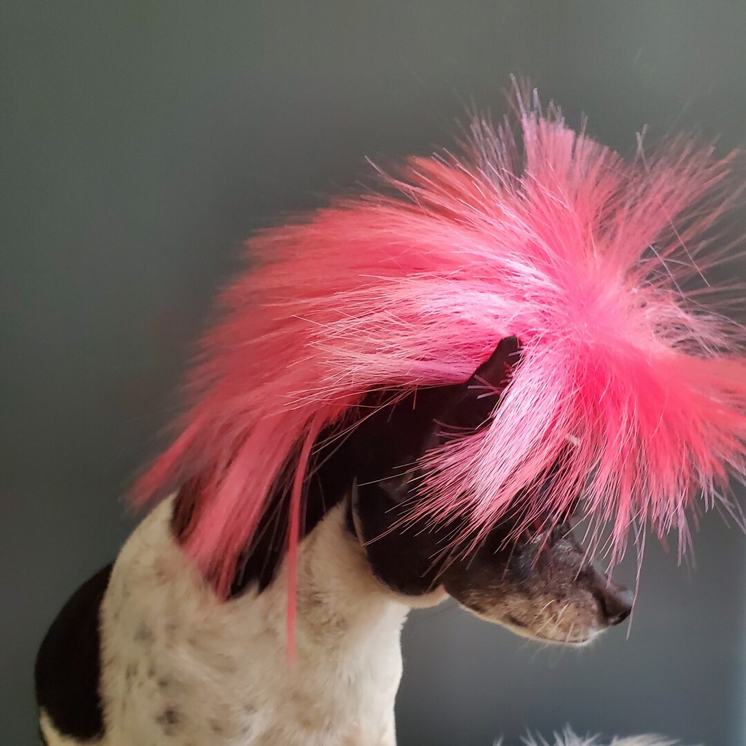 Hot Pink Pet Mohawk Wig: Halloween Dog/cat Costume - Etsy