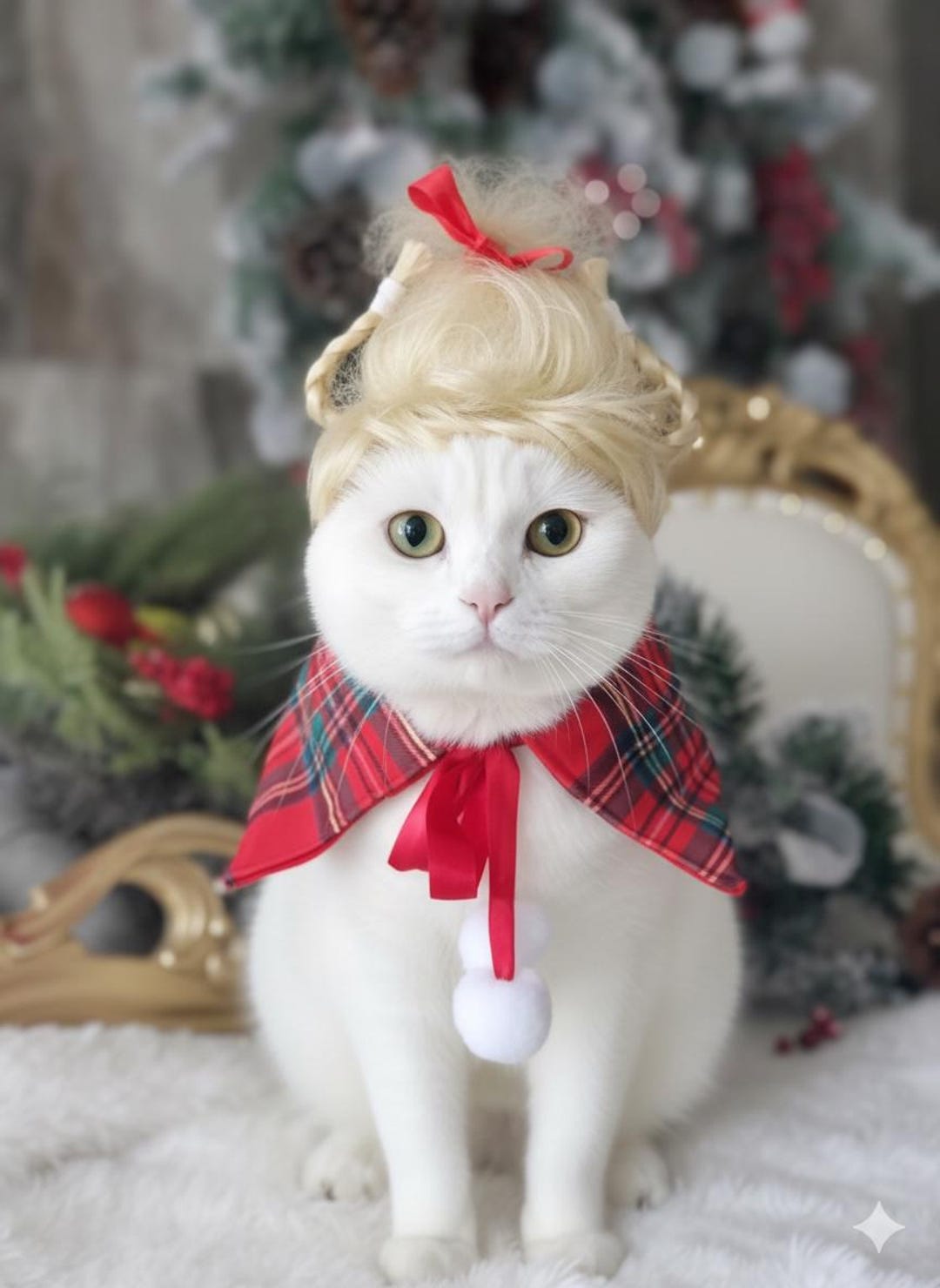 Cindy Lou Wig for Cat Set Listing Wig and Neck Collar - Etsy