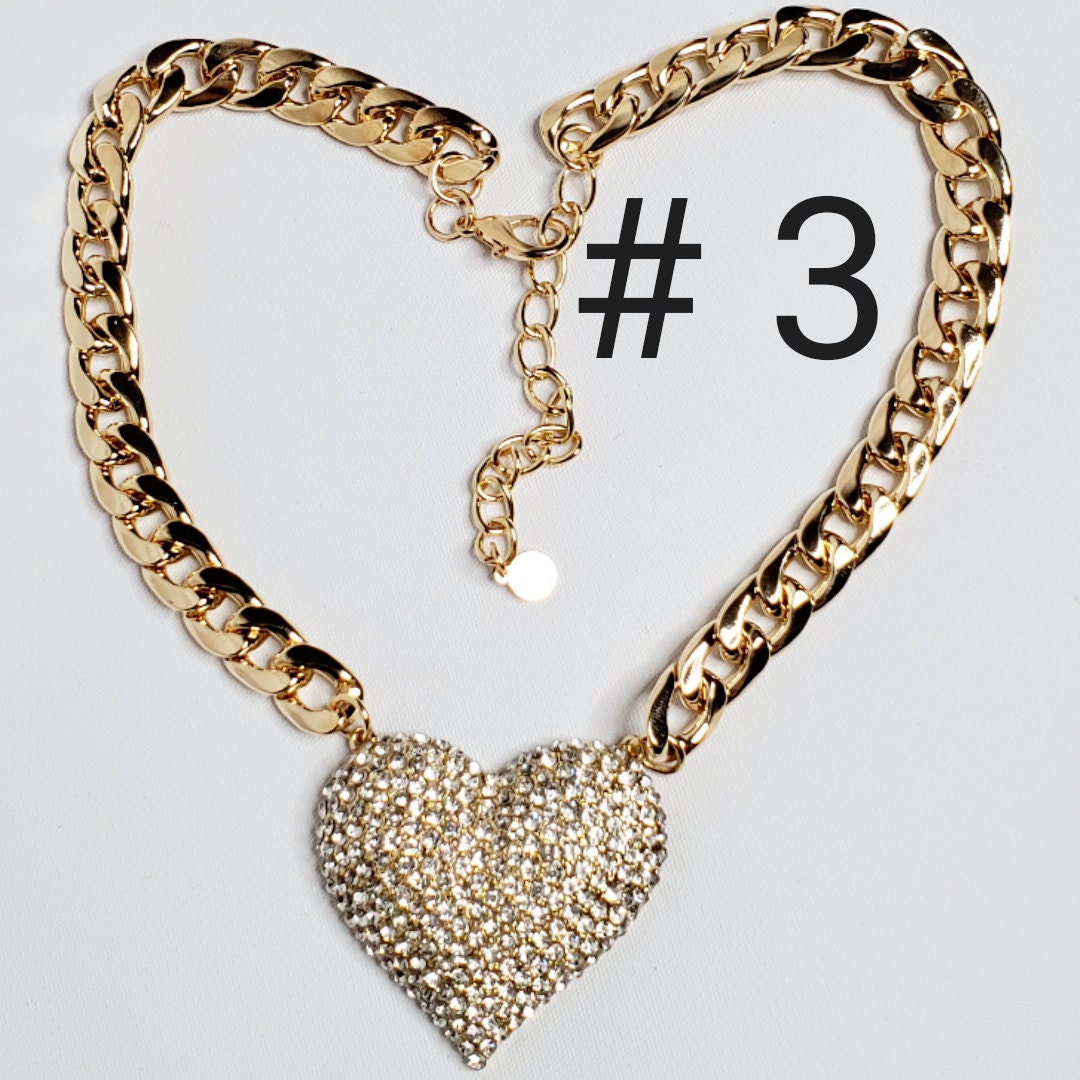 Gold Dog Necklace With Red Heart Charm, Pet Collar Chain - Etsy