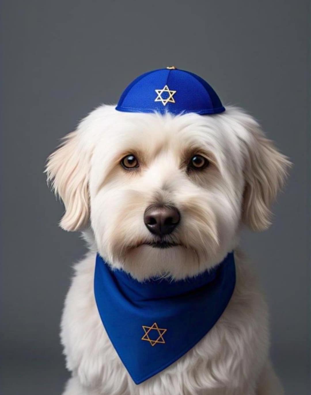 Dog Kippah & Bow Bandana , Hanukkah Pet Costume - Etsy