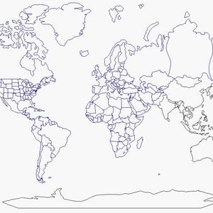 3D Layered World Map SVG – Perfect Christmas Gift - Digital Files for ...