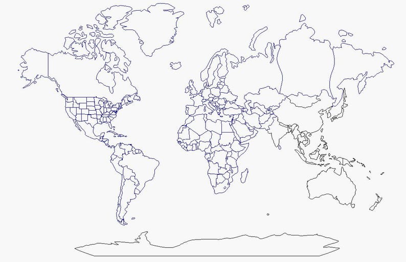 3D Layered World Map SVG – Perfect Christmas Gift - Digital Files for ...