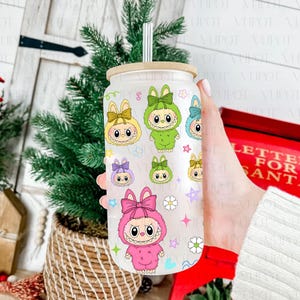 Cartoon Doll 16 Oz Glass Can Png, Cute Doll 16oz Libbey Glass Can Wrap ...
