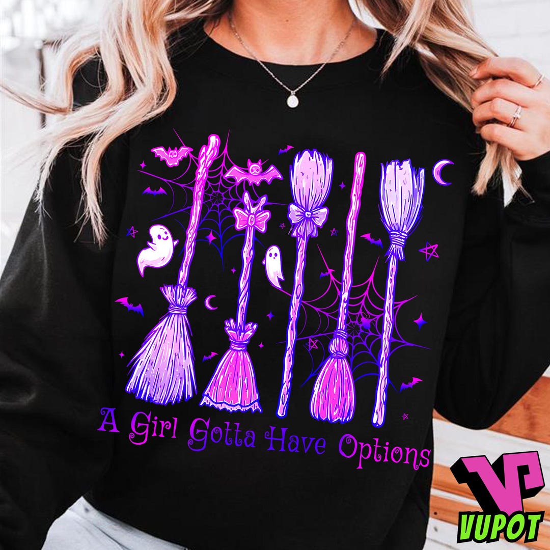 Preppy Witch Brooms PNG, A Girl Gotta Have Options PNG, Pink Coquette ...