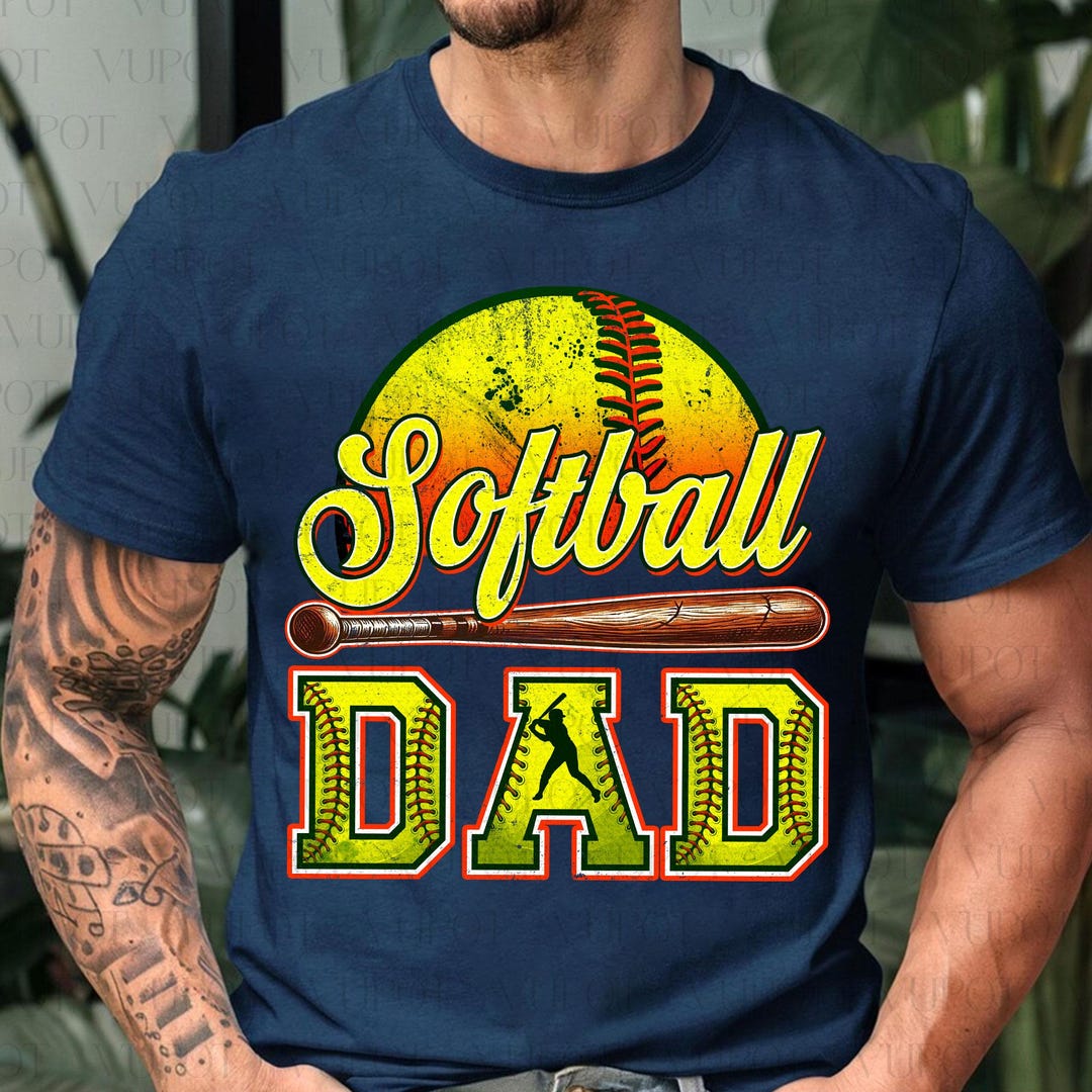 Retro Softball Dad Png, Softball Dad Like A Baseball Dad but With ...
