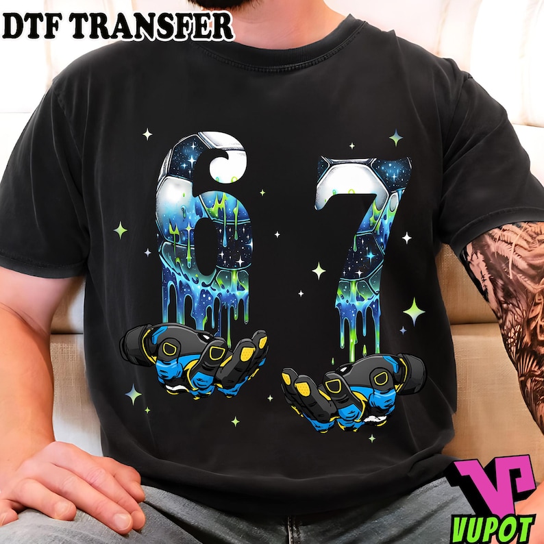Soccer 67 Six Seven Funny Gen Alpha Meme Drip DTF Transfer, Funny Gen ...