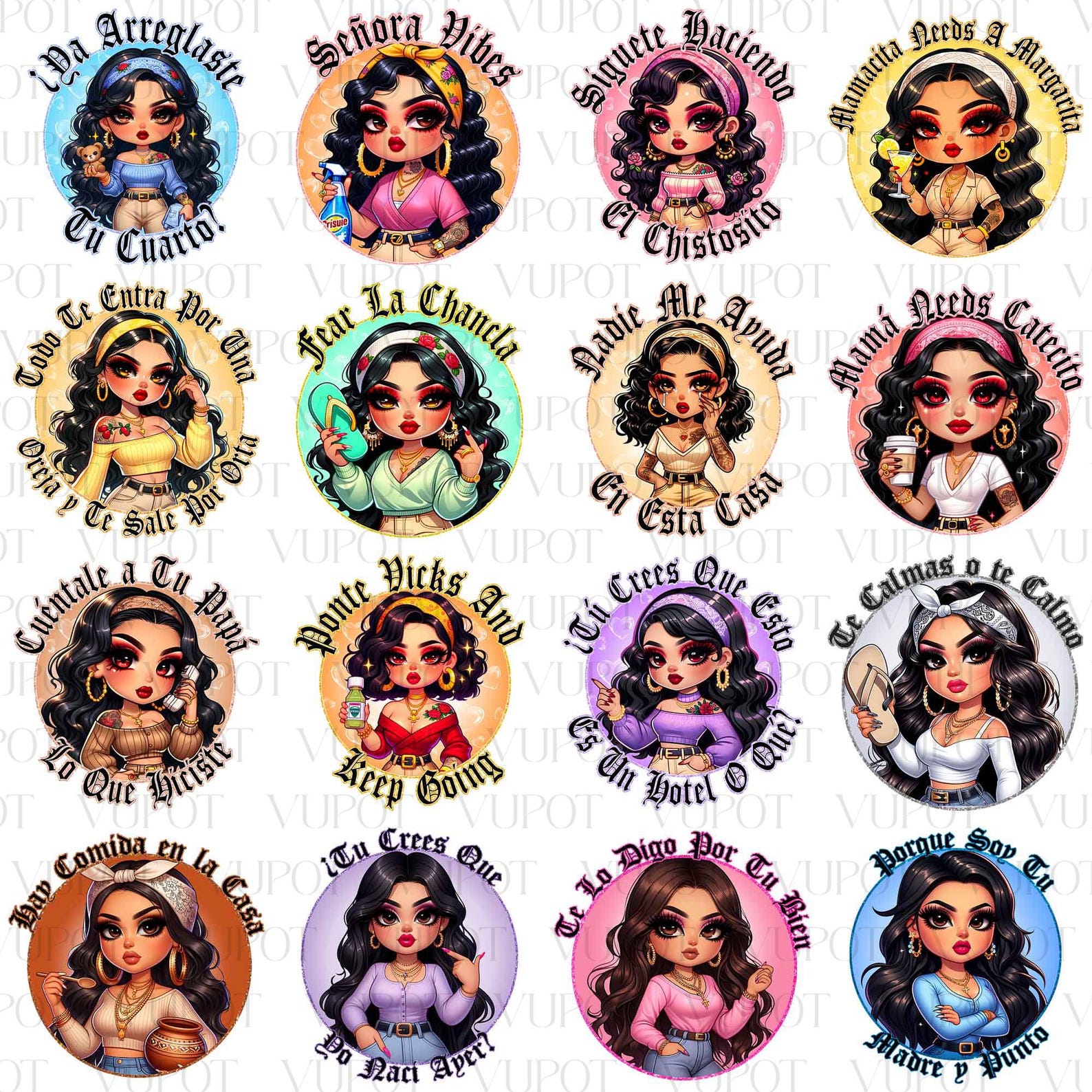 25+ Mama Chingona Chicana Mom Png Bundle, Latina Mom Sayings Png, Funny ...