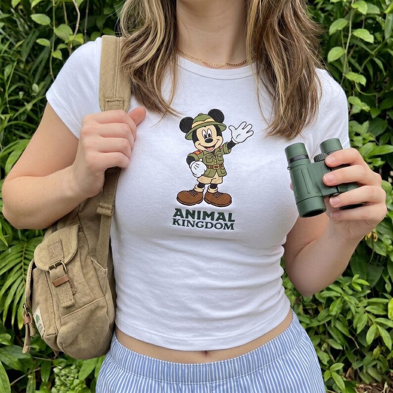Embroidered Magical Land Cartoon Mouse Shirt , Retro Magic Kingdom Tee ...