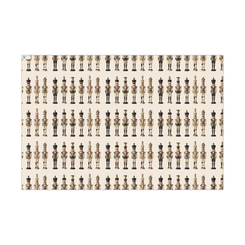 Nutcracker Christmas Wrapping Paper Festive Holiday Gift Wrap Elegant ...