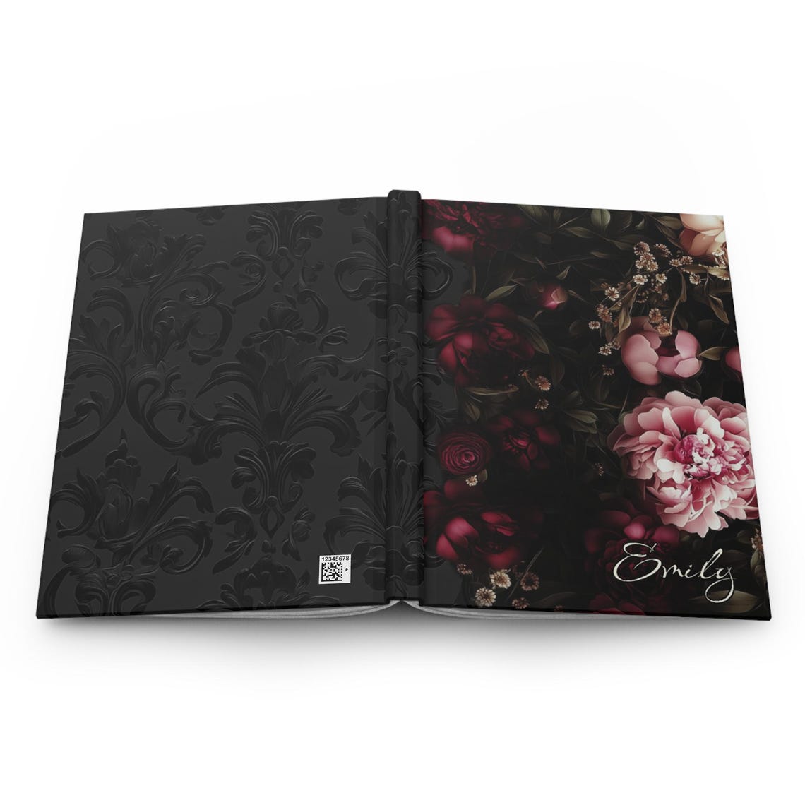 Moody Romantic Journal- Personalized, Vintage Gothic Rose Journal ...