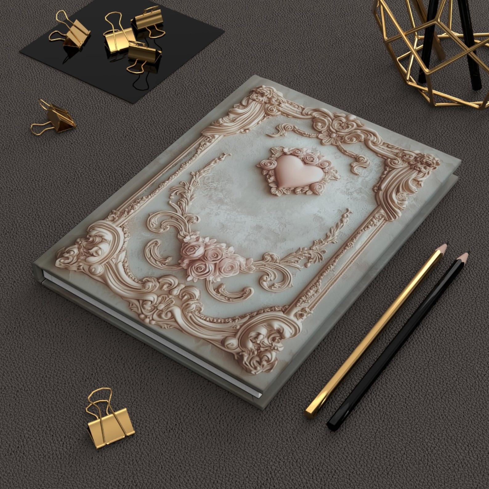 Personalization Vintage Decoden Effect Style Hardcover Printed Journal ...