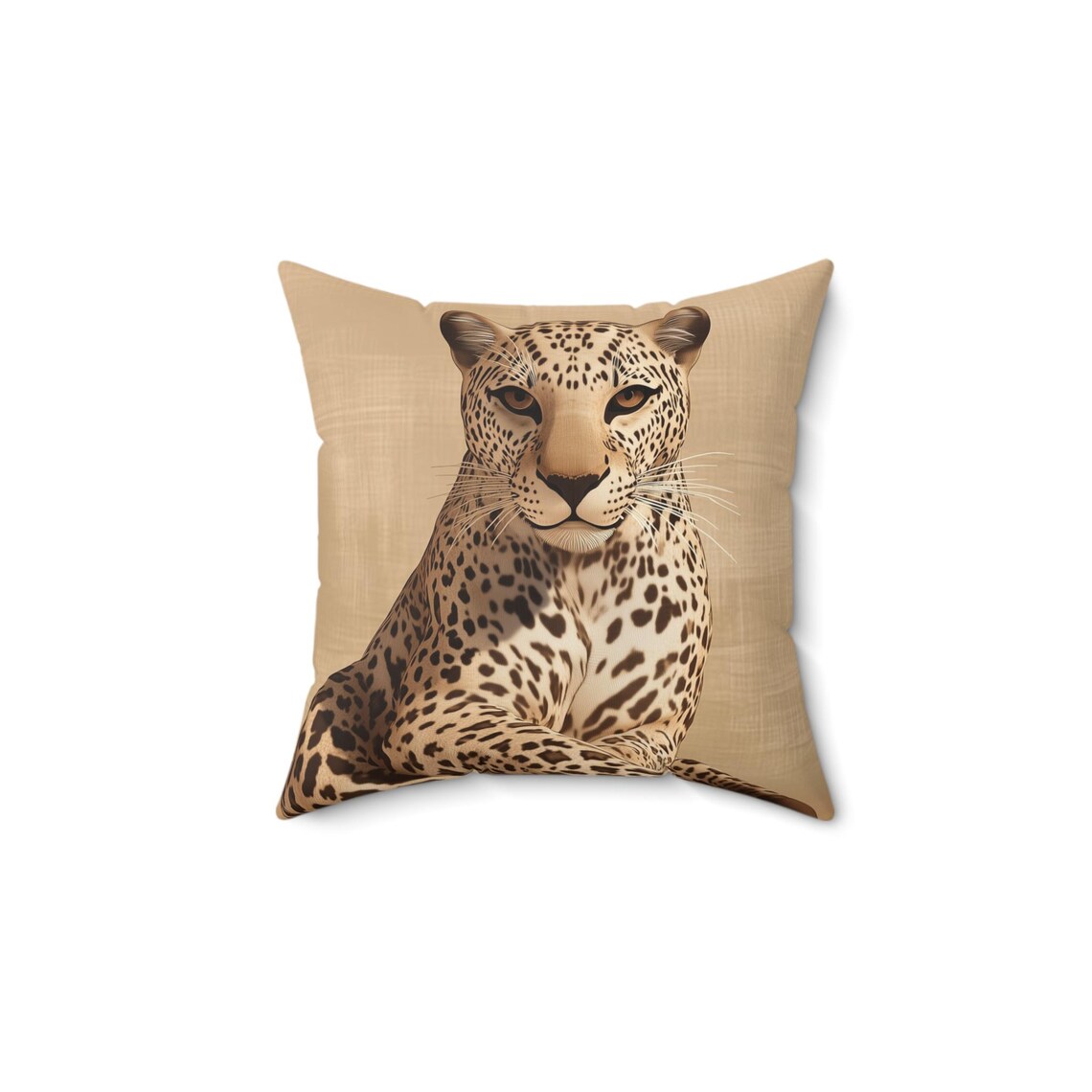 Leopard Square Pillow, Safari Bedroom Decor, Faux Suede Throw, Jungle ...
