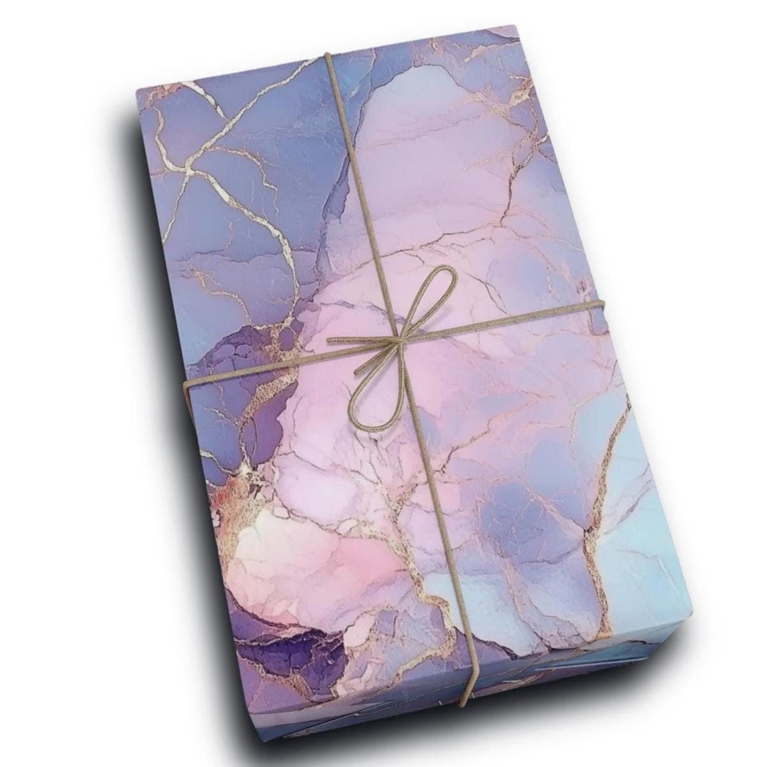 Lavender Pink Marble Wrapping Paper, Mother's Day, Anniversary ...