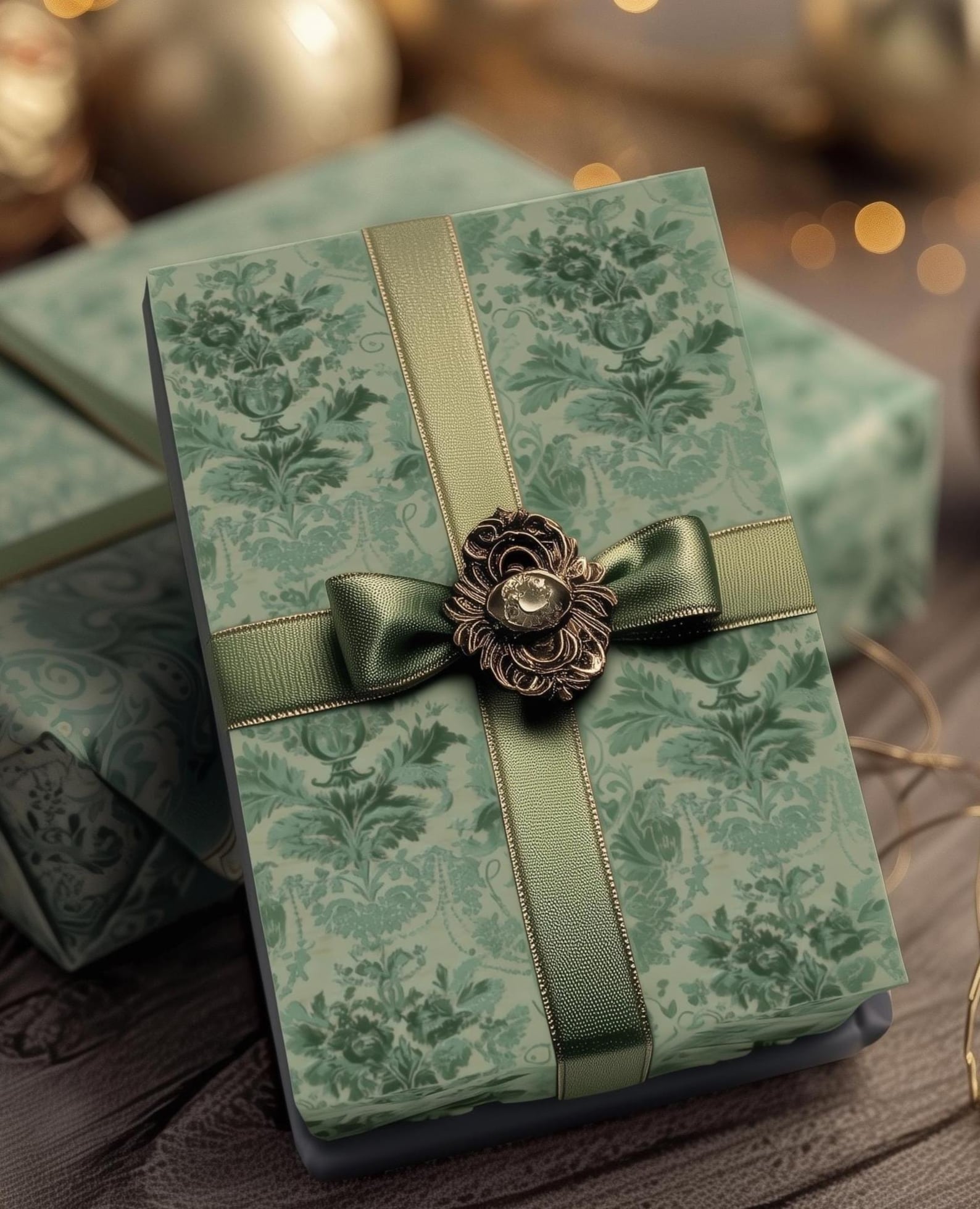 Vintage Damask Wrapping Paper, Baroque Floral Design, Antique Velvet ...