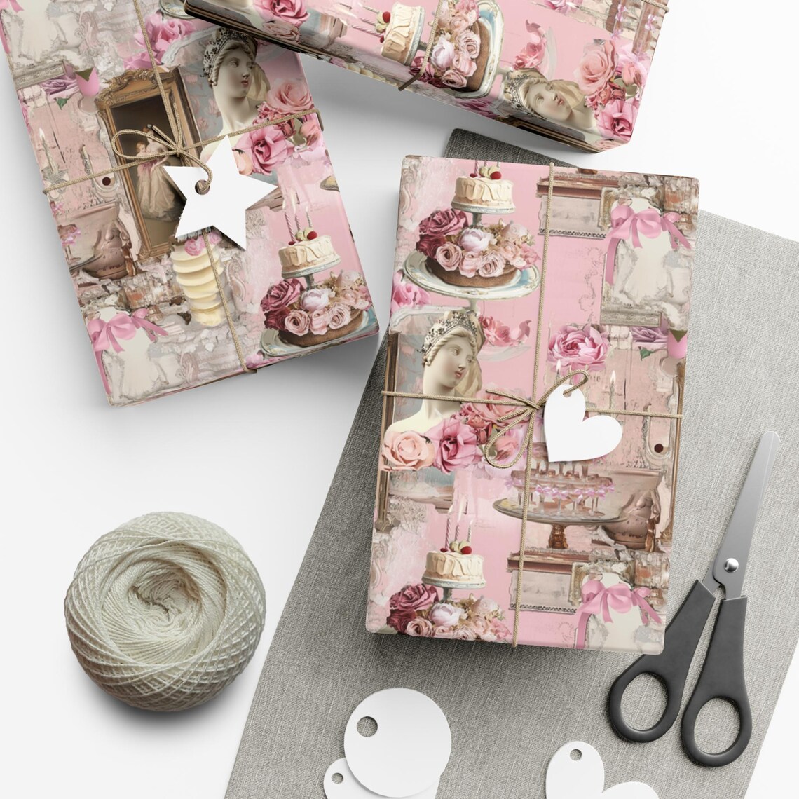Renaissance Wrapping Paper, Romantism, Baroque, Coquette, Valentine's ...
