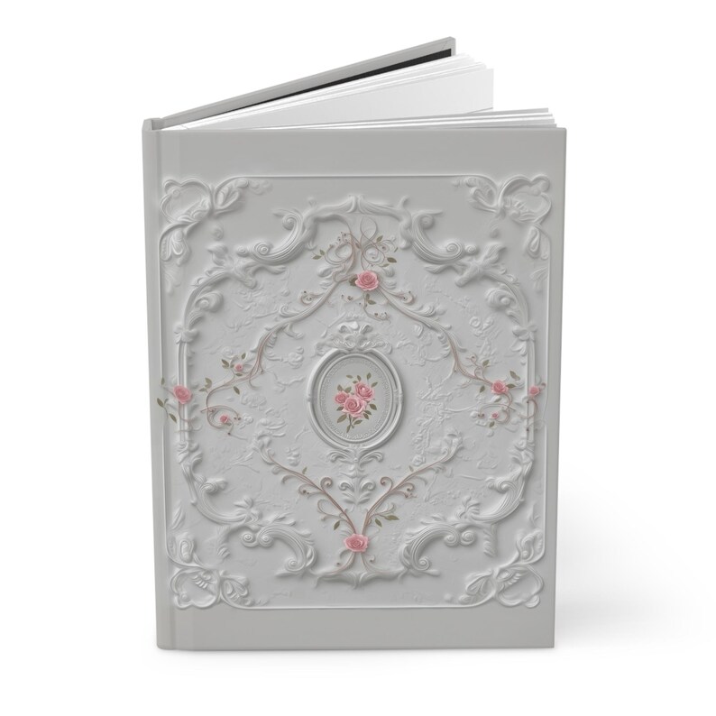 Floral Vintage Decoden Effect Style Hardcover Printed Journal Rococo ...