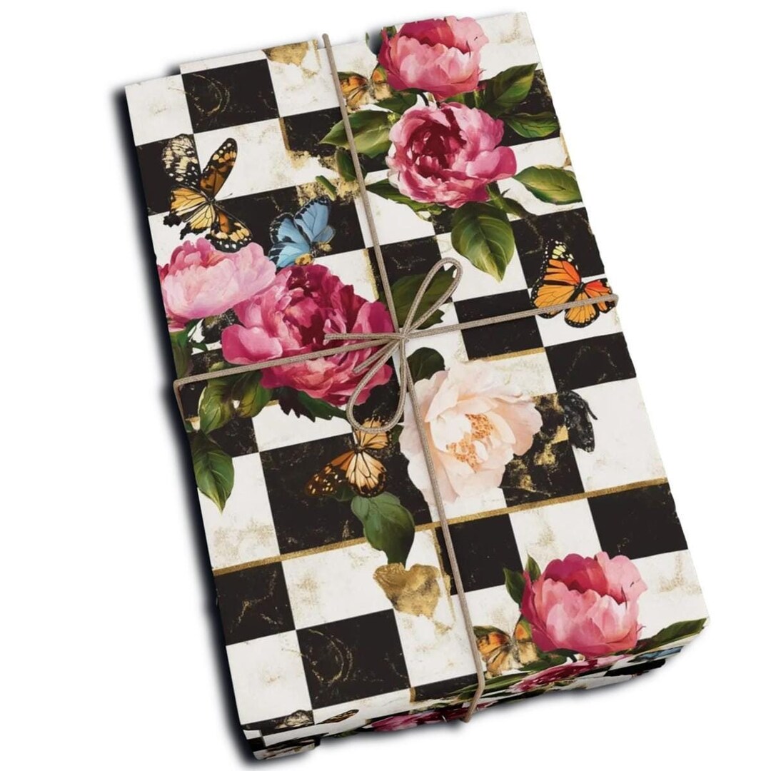 Whimsical Floral Design Wrapping Paper, Perfect for Mother's Day ...