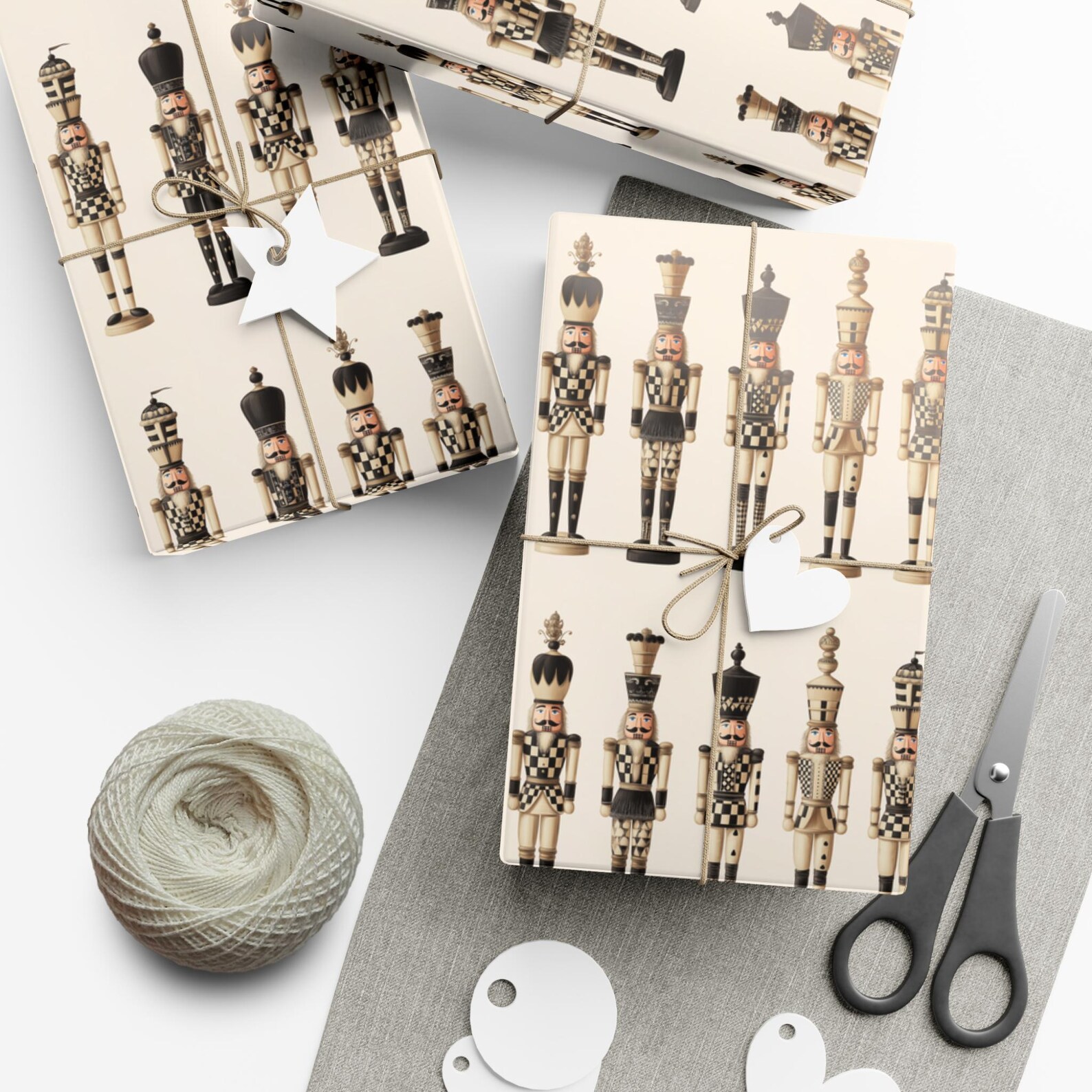 Nutcracker Christmas Wrapping Paper Festive Holiday Gift Wrap Elegant ...
