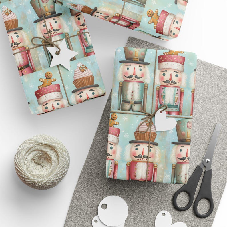 Christmas Wrapping Papers, Nutcracker Holiday Gift Wrap, Present, Xmas, Seasonal Craft Supplies ...