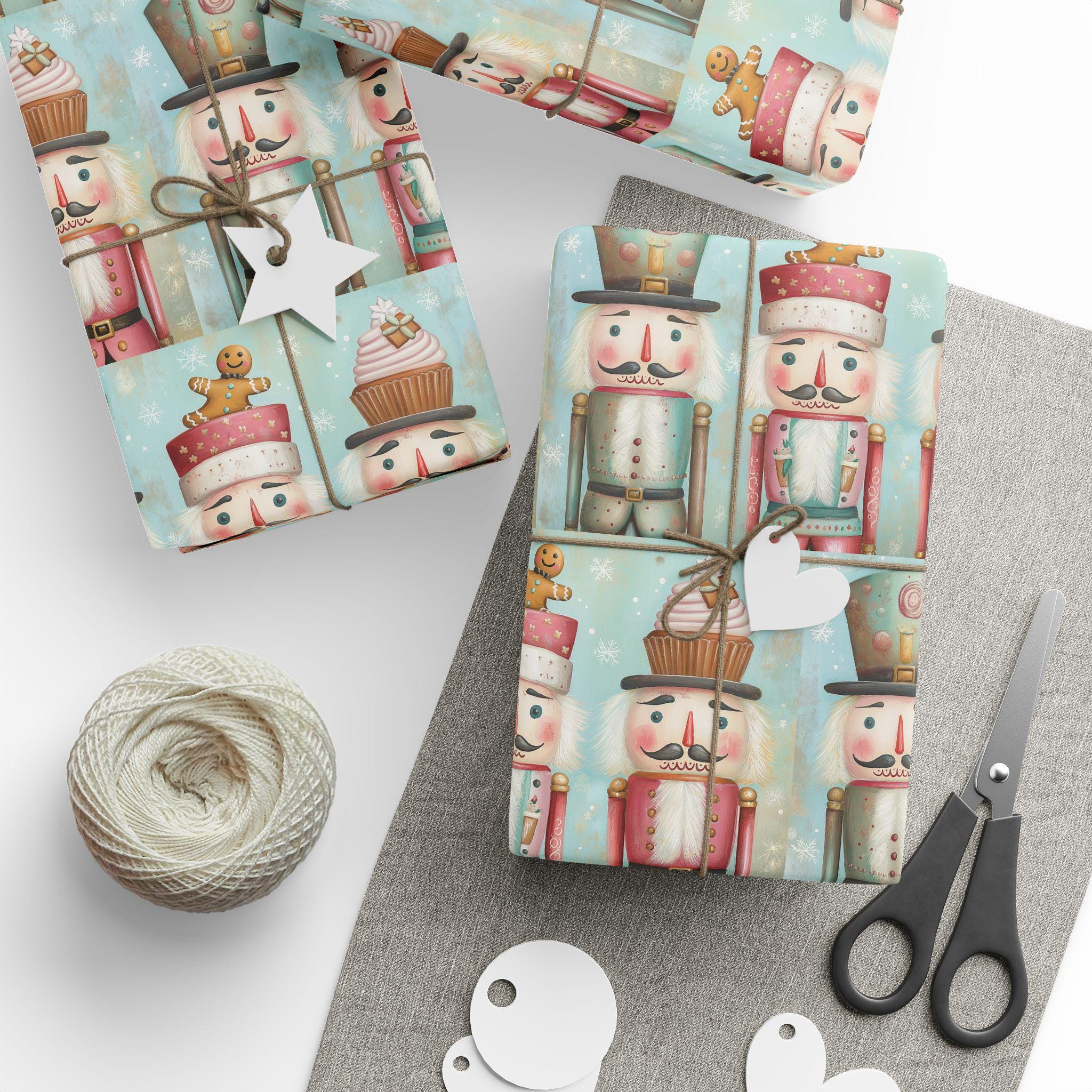 Christmas Wrapping Papers, Nutcracker Holiday Gift Wrap, Present, Xmas ...