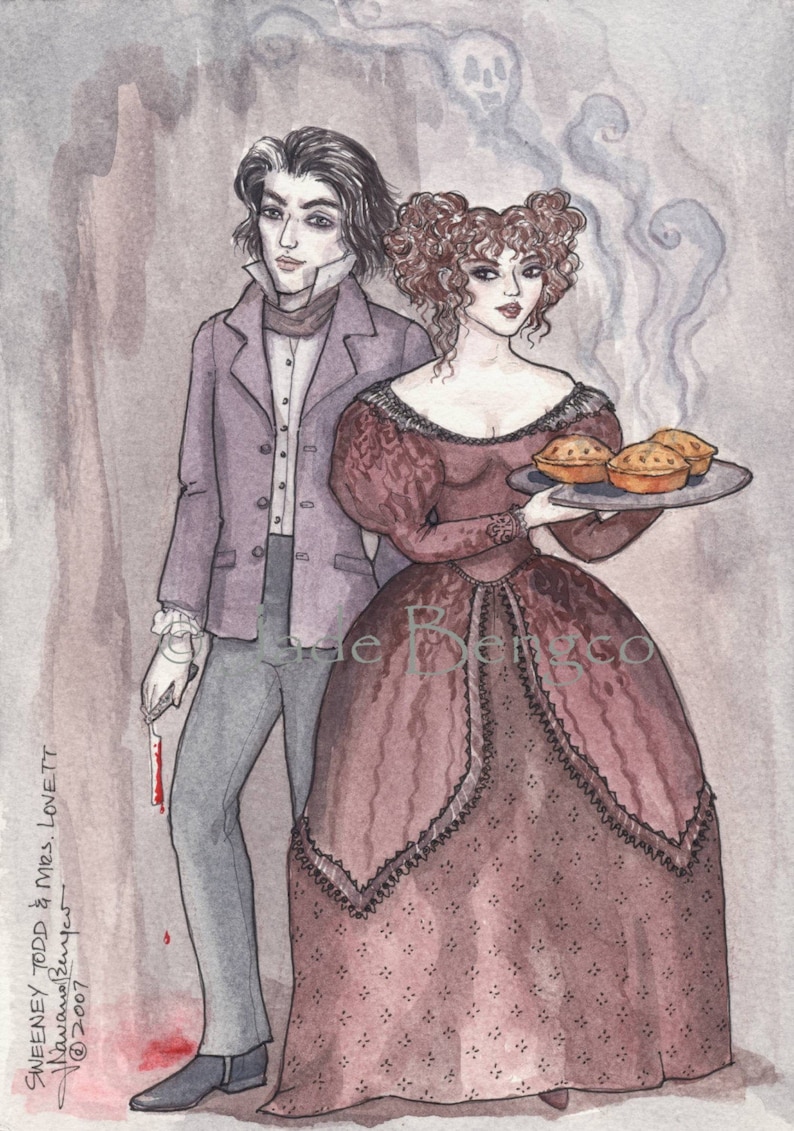 SWEENEY TODD and Mrs. LOVETT Meat Pies Limited Edition Art - Etsy